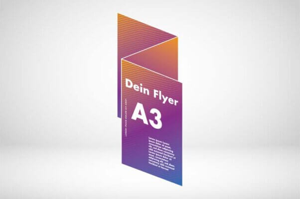 Falzflyer A3 Zickzackfalz drucken | printonline24.com
